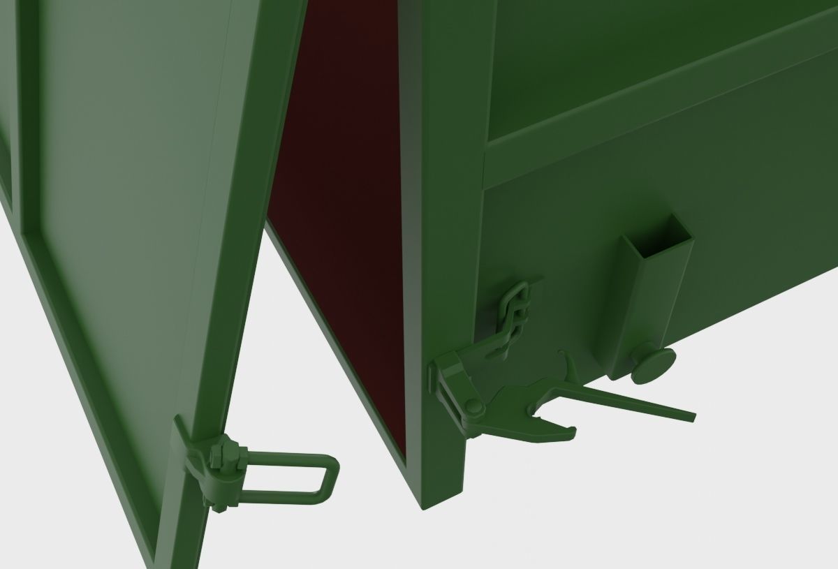 3D model Steel dumpster 10 cubic meters with open top VR / AR / low ...