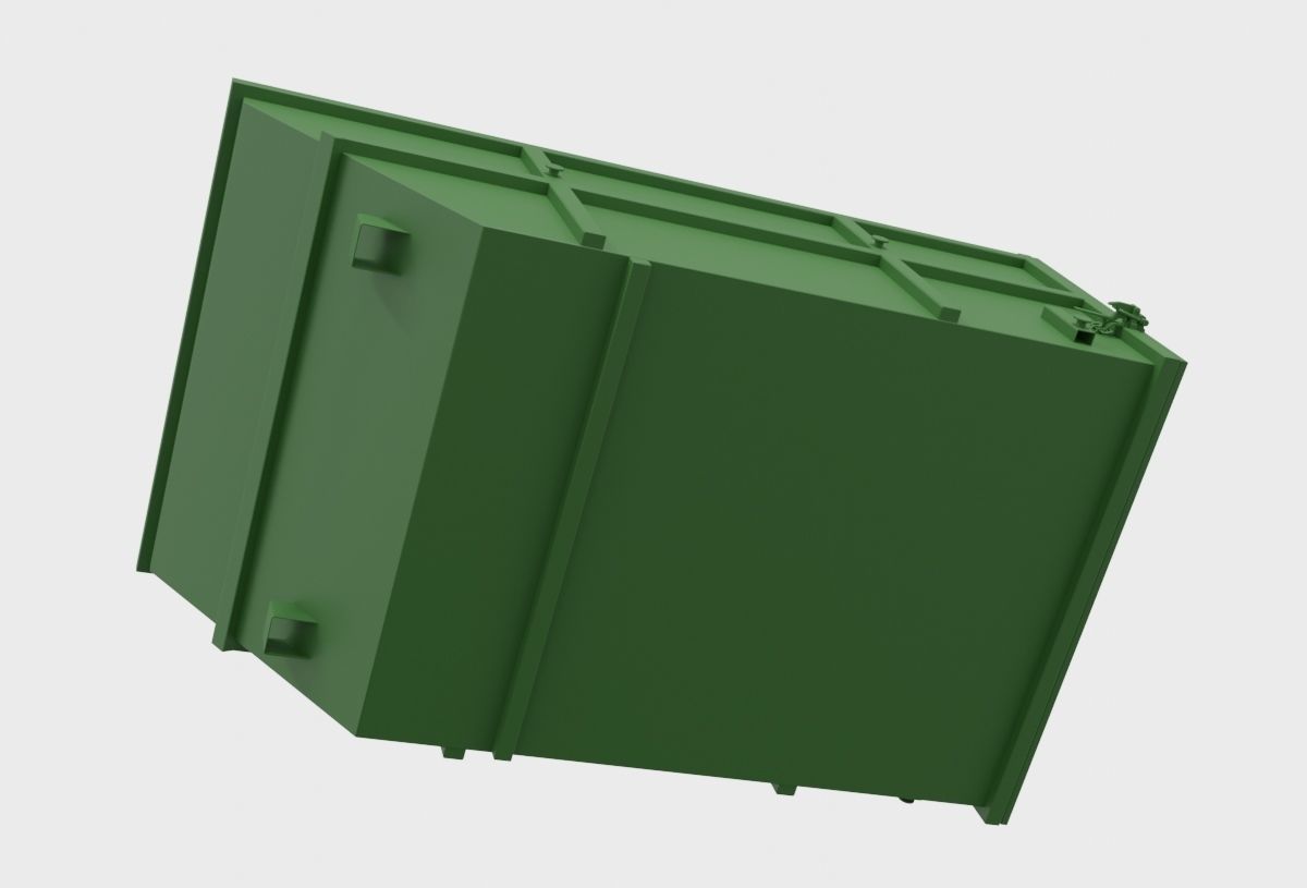3D model Steel dumpster 10 cubic meters with open top VR / AR / low ...