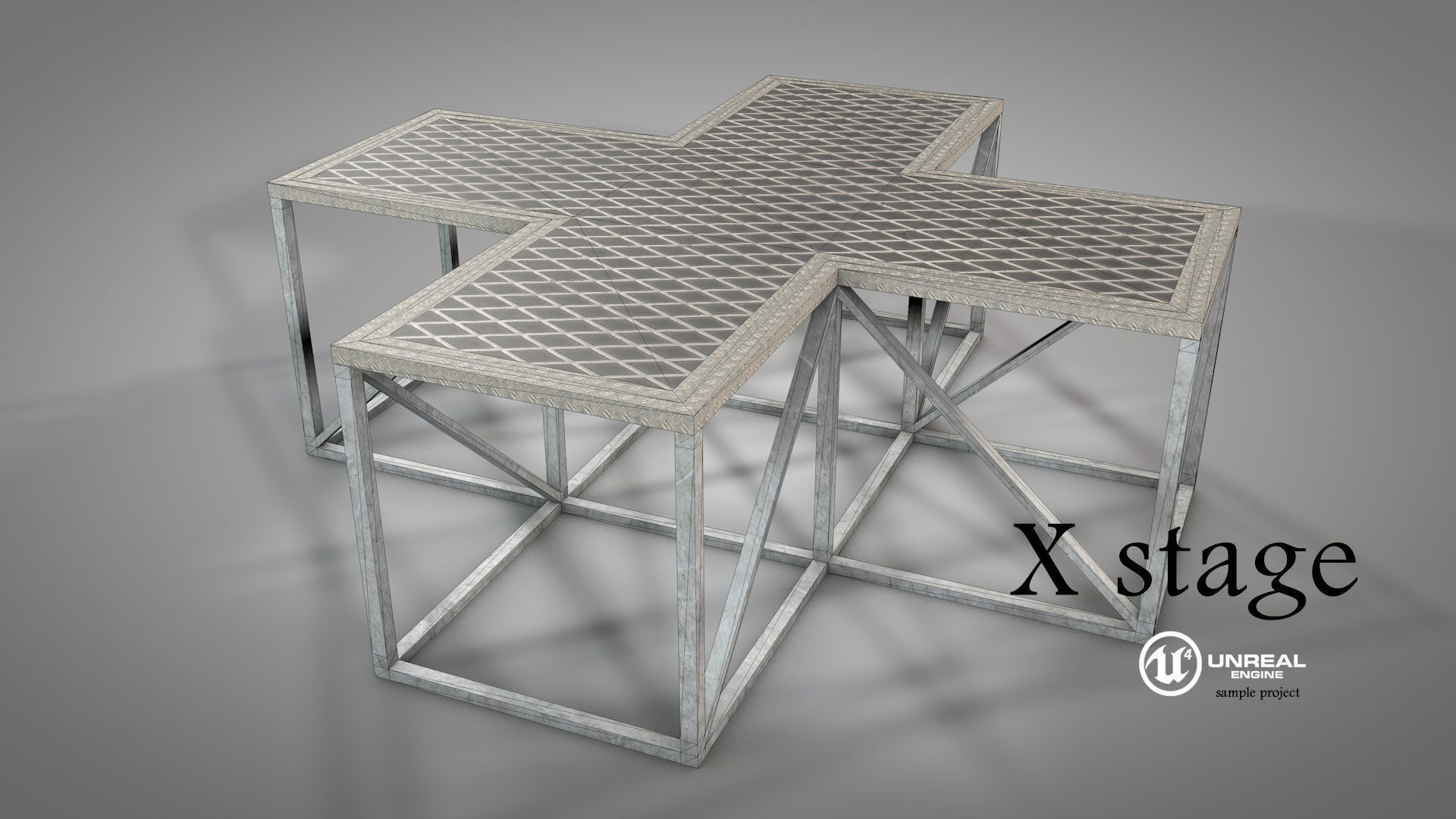 3D model Modular Galvanized Stages VR / AR / low-poly | CGTrader