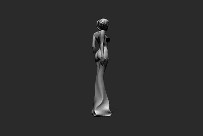 Low Poly Woman 5 3D model 3D printable | CGTrader