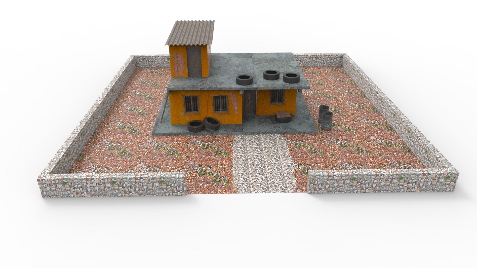 3D model SLUM- OLD HOUSE-01 VR / AR / low-poly | CGTrader