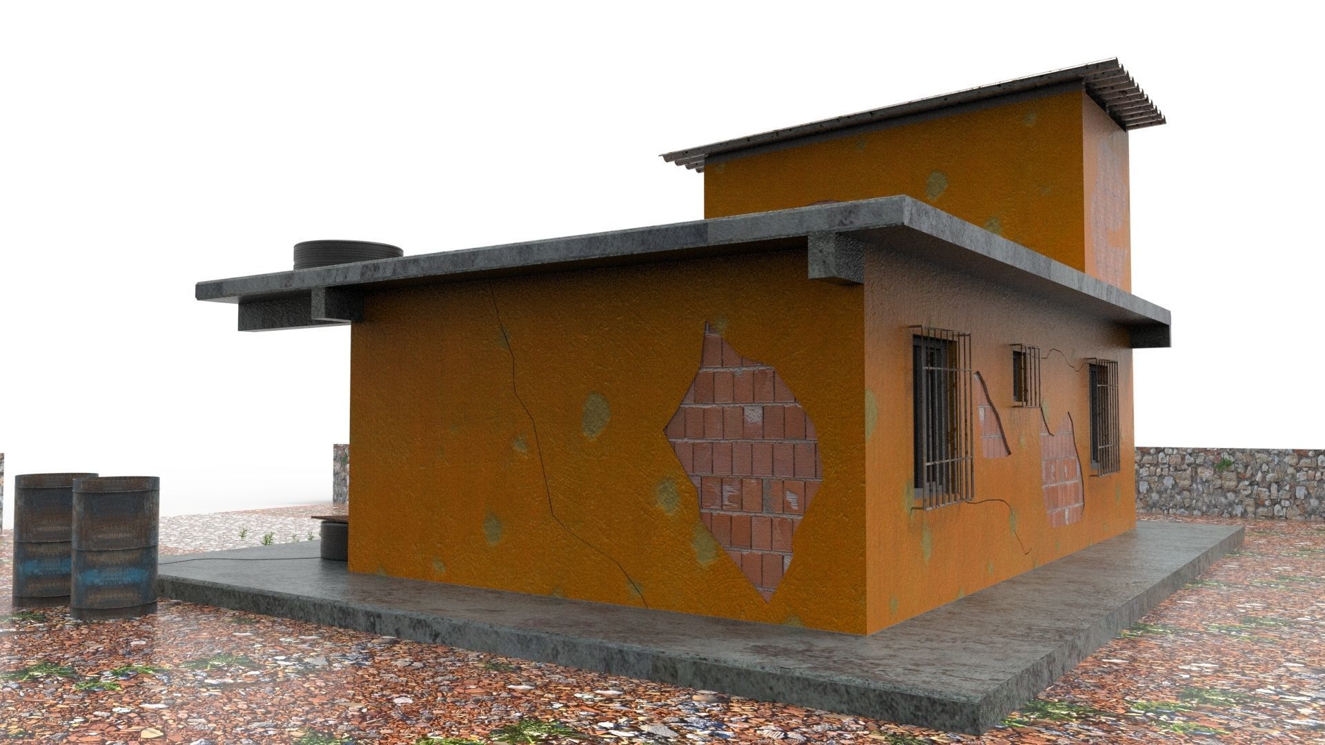 3D model SLUM- OLD HOUSE-01 VR / AR / low-poly | CGTrader