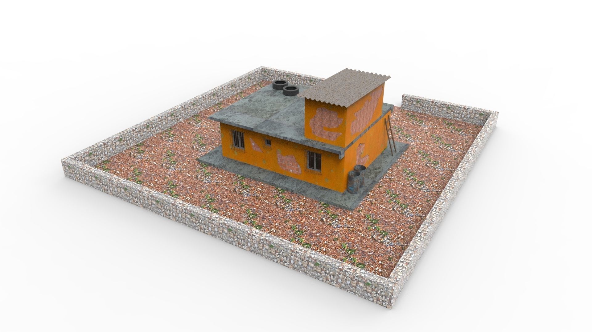3D model SLUM- OLD HOUSE-01 VR / AR / low-poly | CGTrader