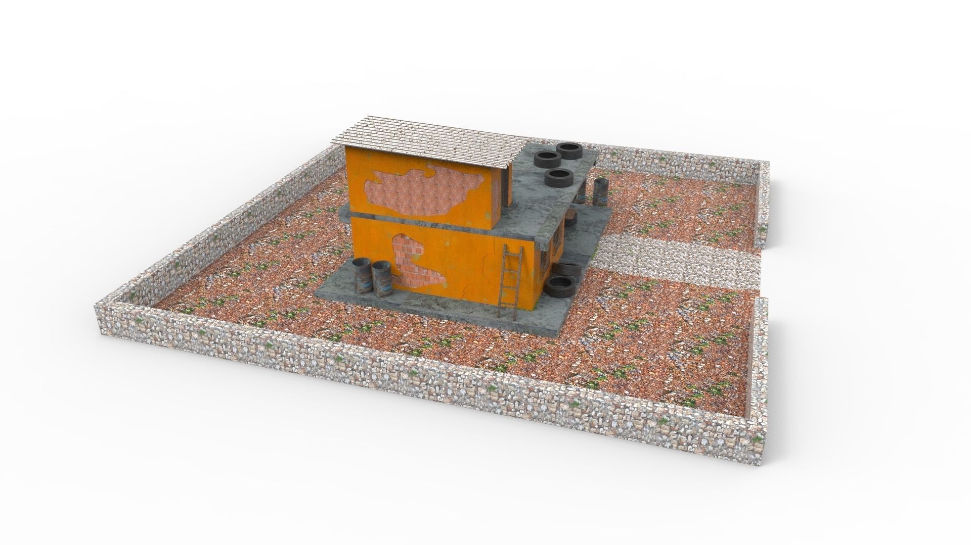3D model SLUM- OLD HOUSE-01 VR / AR / low-poly | CGTrader