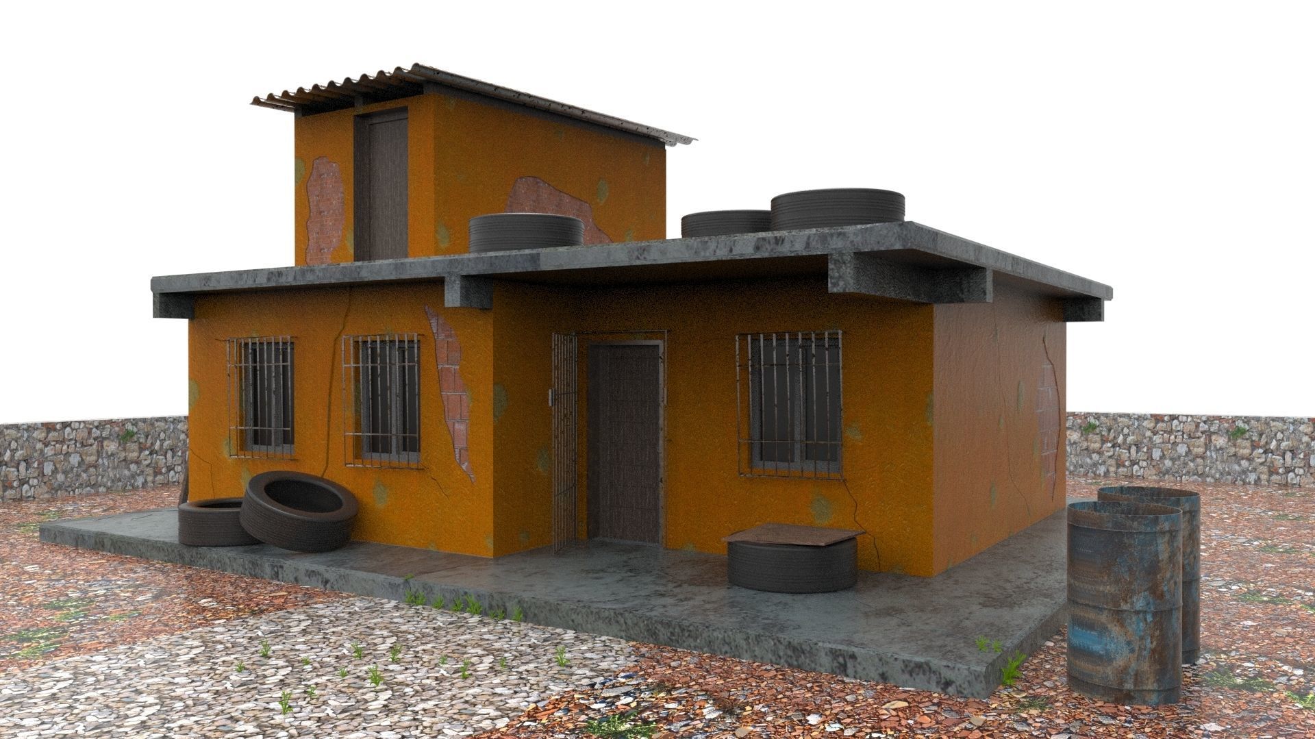 3D model SLUM- OLD HOUSE-01 VR / AR / low-poly | CGTrader