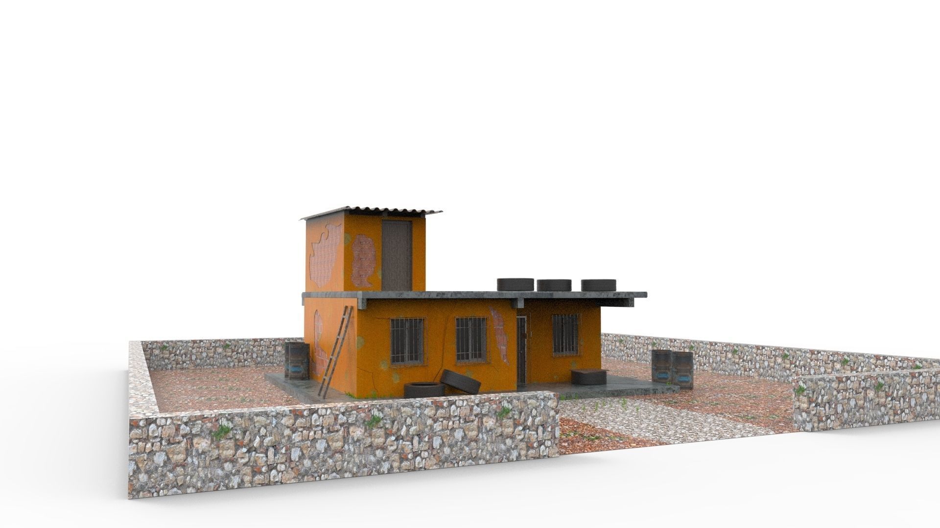 3D model SLUM- OLD HOUSE-01 VR / AR / low-poly | CGTrader