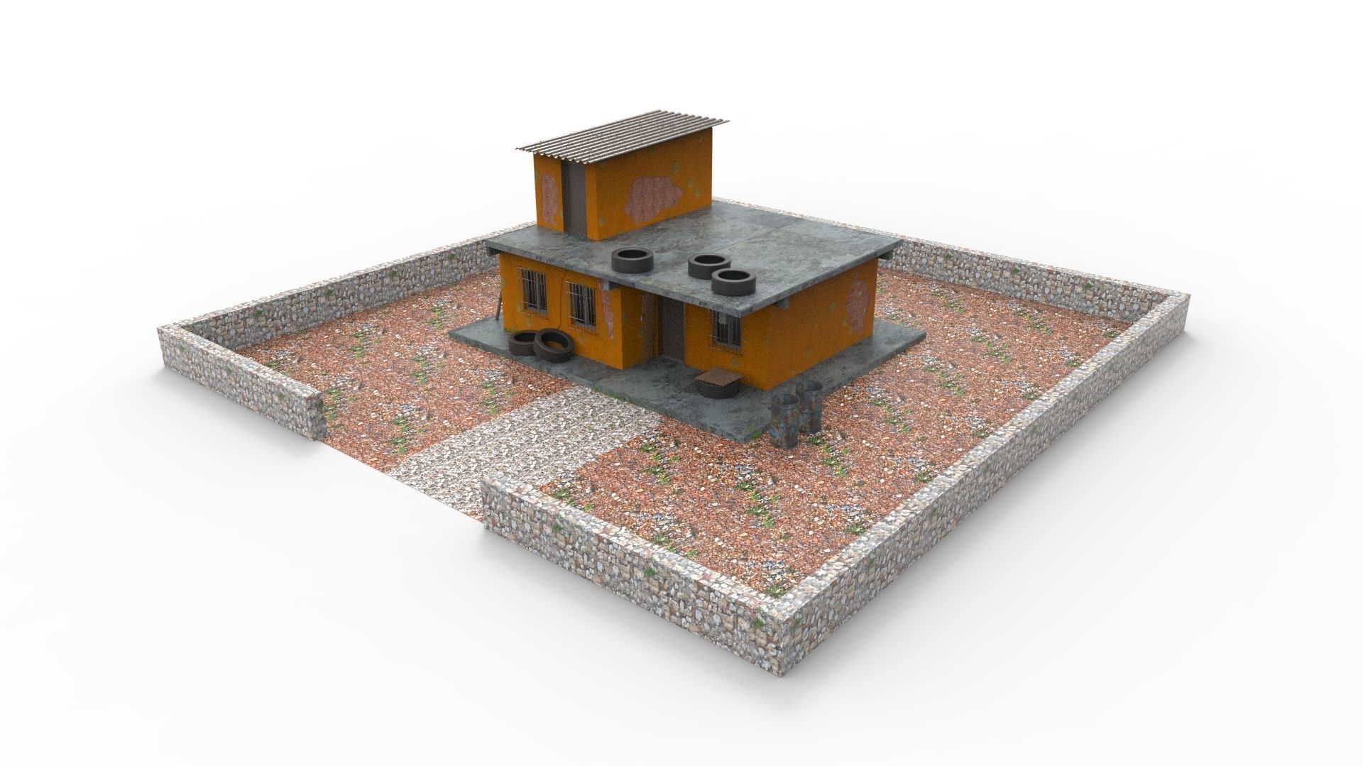 3D model SLUM- OLD HOUSE-01 VR / AR / low-poly | CGTrader