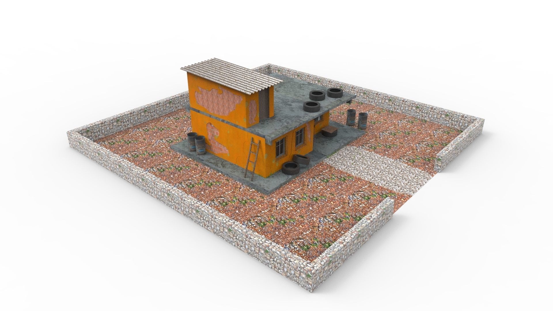 3D model SLUM- OLD HOUSE-01 VR / AR / low-poly | CGTrader