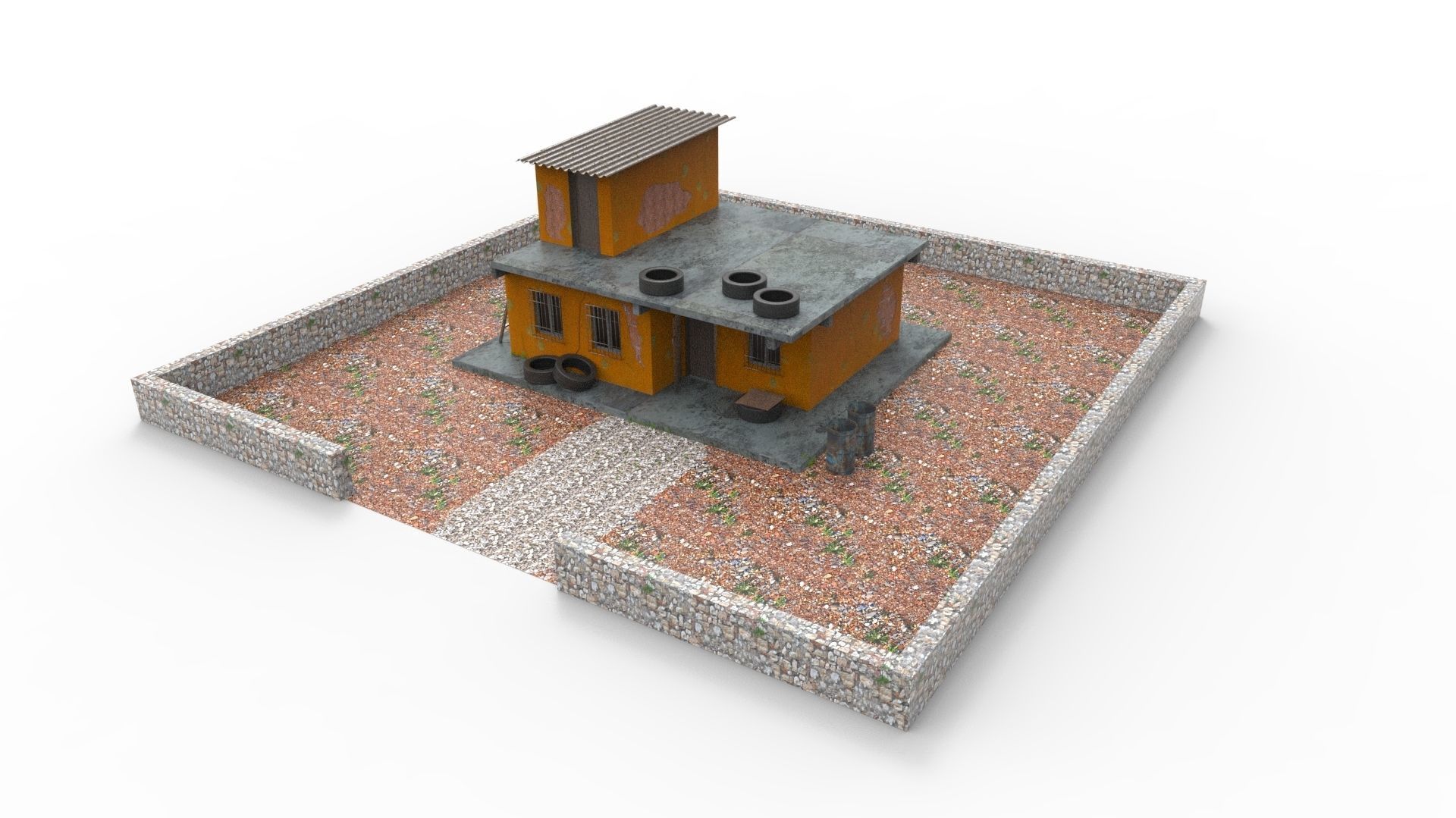 3D model SLUM- OLD HOUSE-01 VR / AR / low-poly | CGTrader