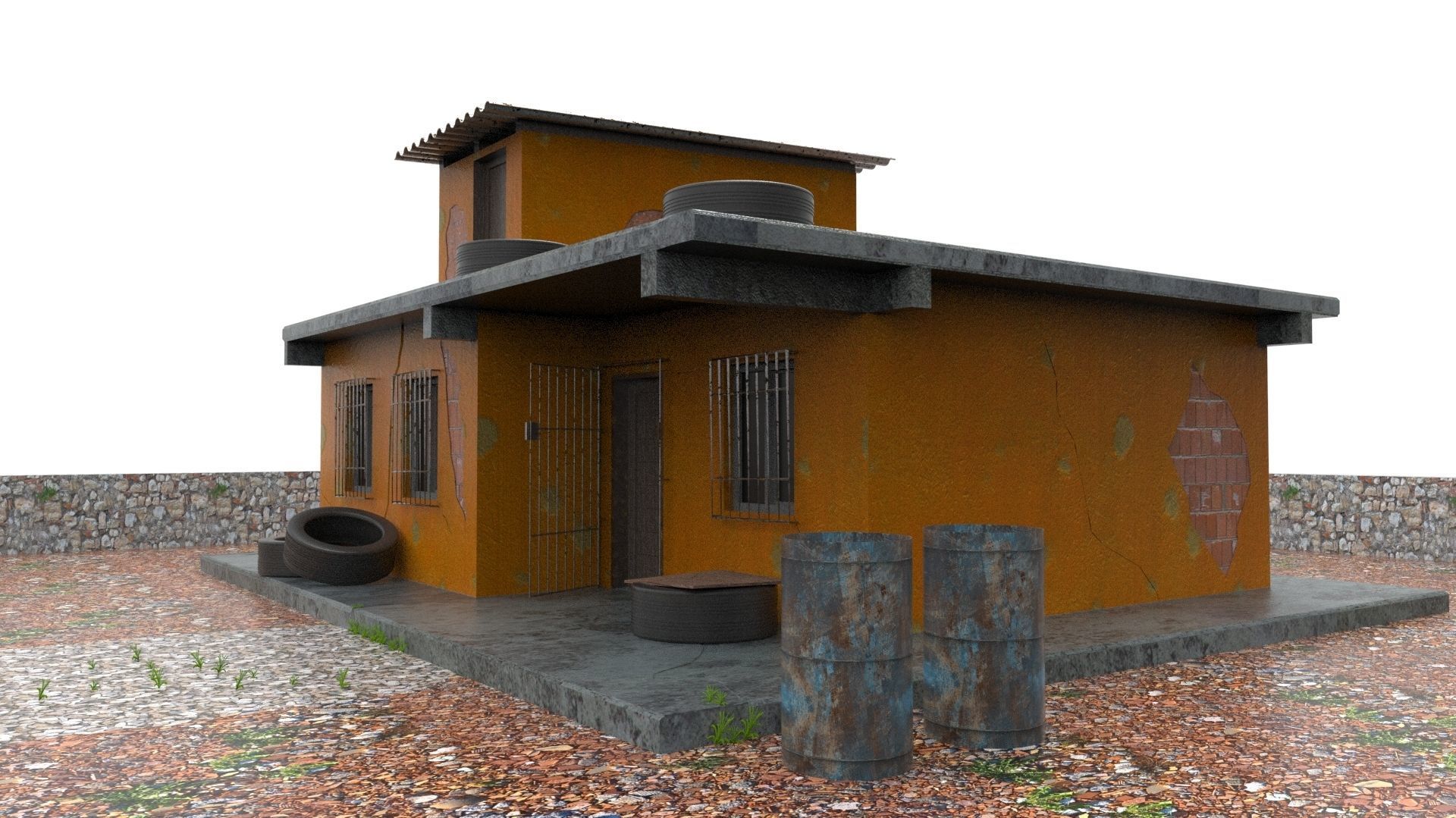 3D model SLUM- OLD HOUSE-01 VR / AR / low-poly | CGTrader