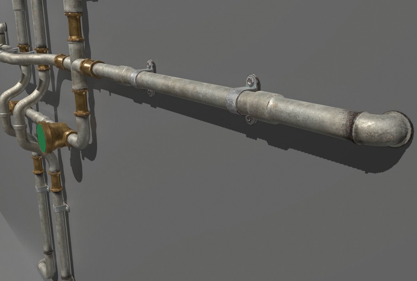 3D model Metal Water Pipes VR / AR / low-poly | CGTrader