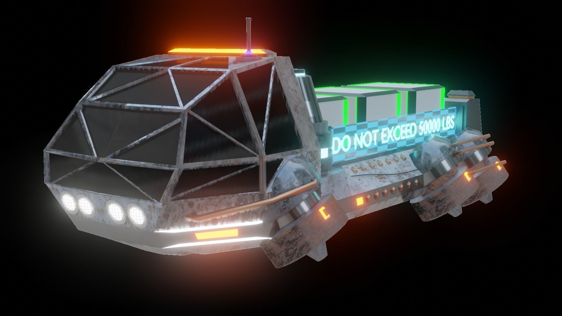 Sci-Fi Hover Truck free VR / AR / low-poly 3D model | CGTrader