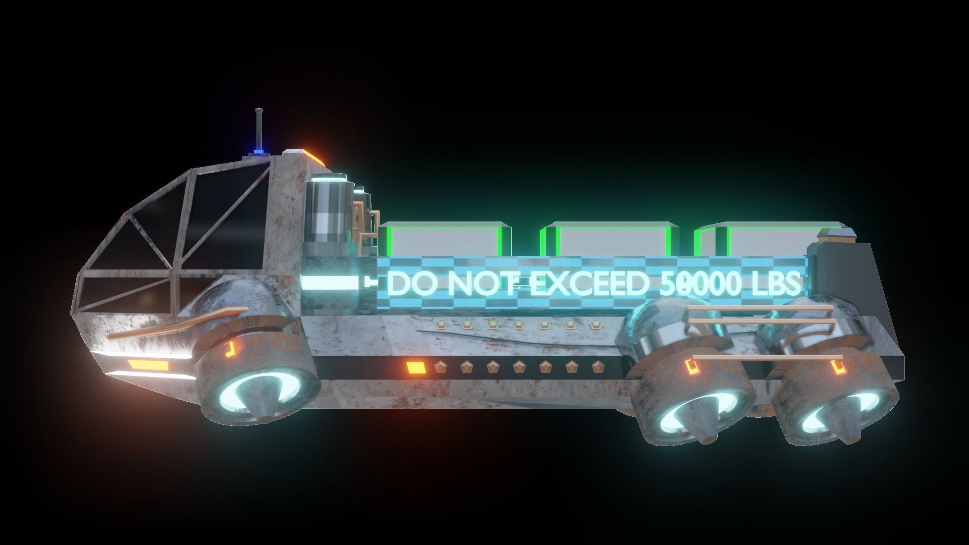 Sci-Fi Hover Truck free VR / AR / low-poly 3D model | CGTrader