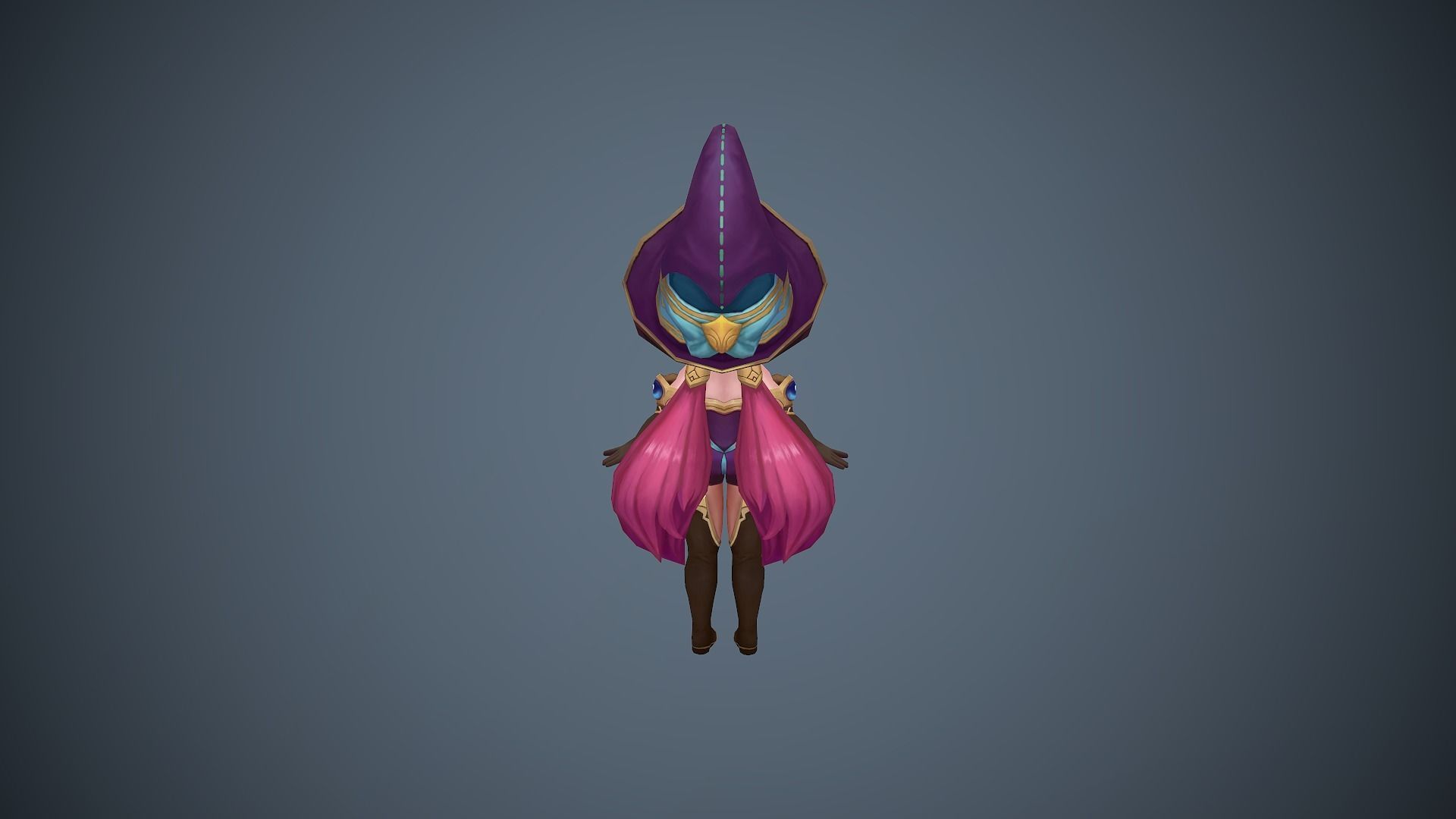 3D model Witch girl Cartoon Stylized --P4 VR / AR / low-poly | CGTrader