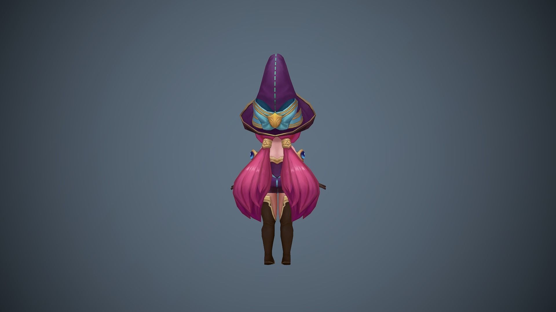 3D model Witch girl Cartoon Stylized --P4 VR / AR / low-poly | CGTrader