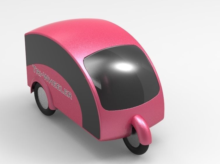 Tri-Wheeler tricycle 3D model | CGTrader