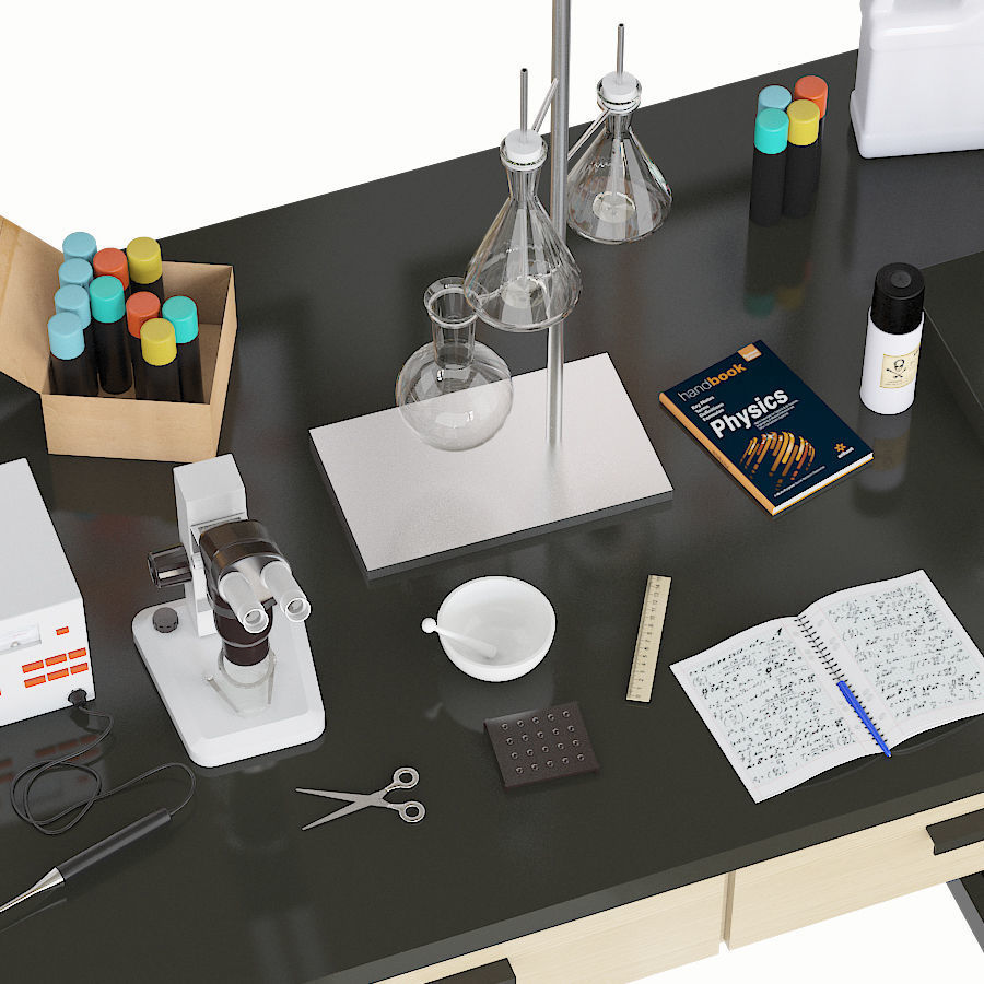 Medical laboratory experience set 3D model | CGTrader