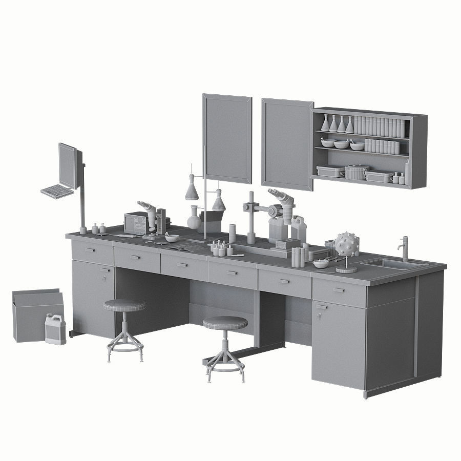 Medical laboratory experience set 3D model | CGTrader