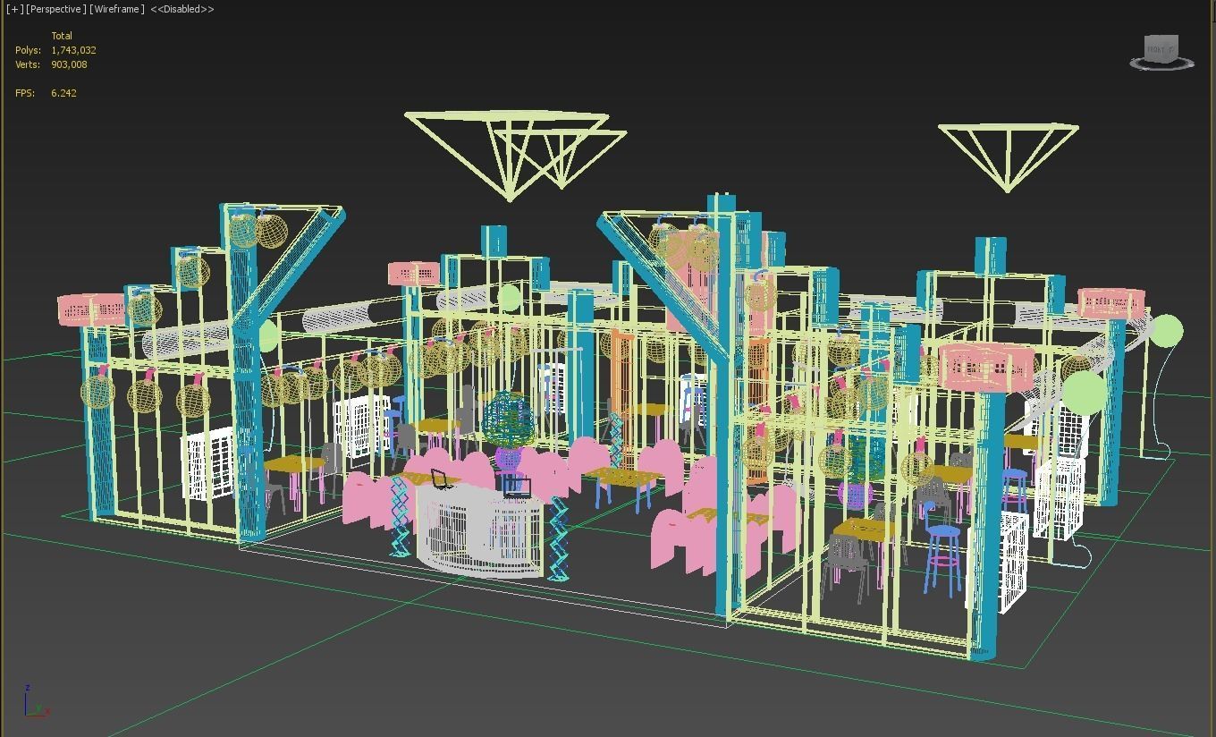 Exhibition booth 20x20 Octanorm system 3D model | CGTrader