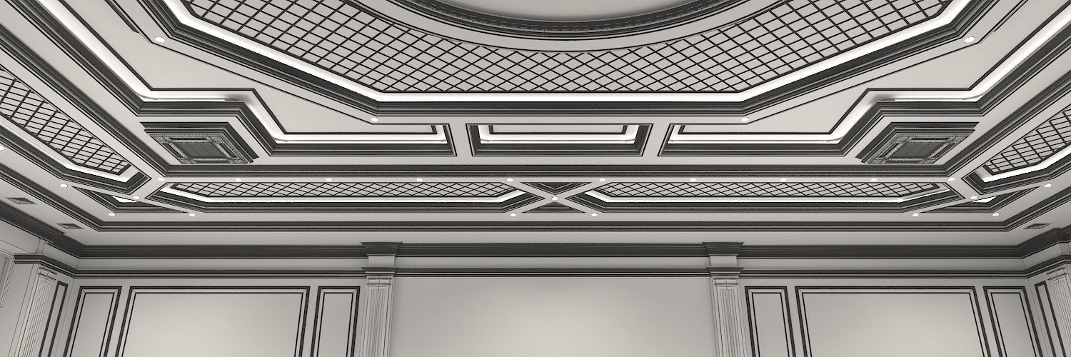 Classic ceiling 3D model | CGTrader
