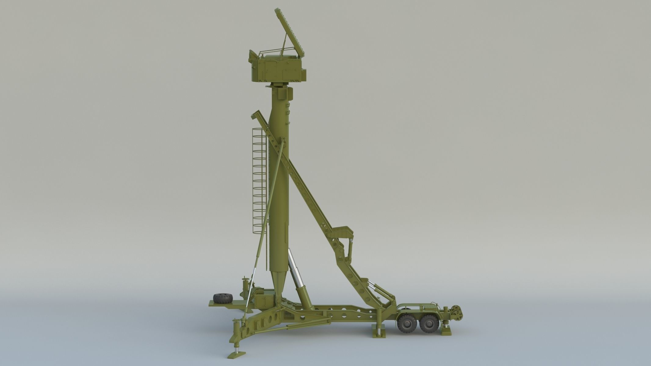 40V6M Flap Lid Mast Radar 3D model | CGTrader