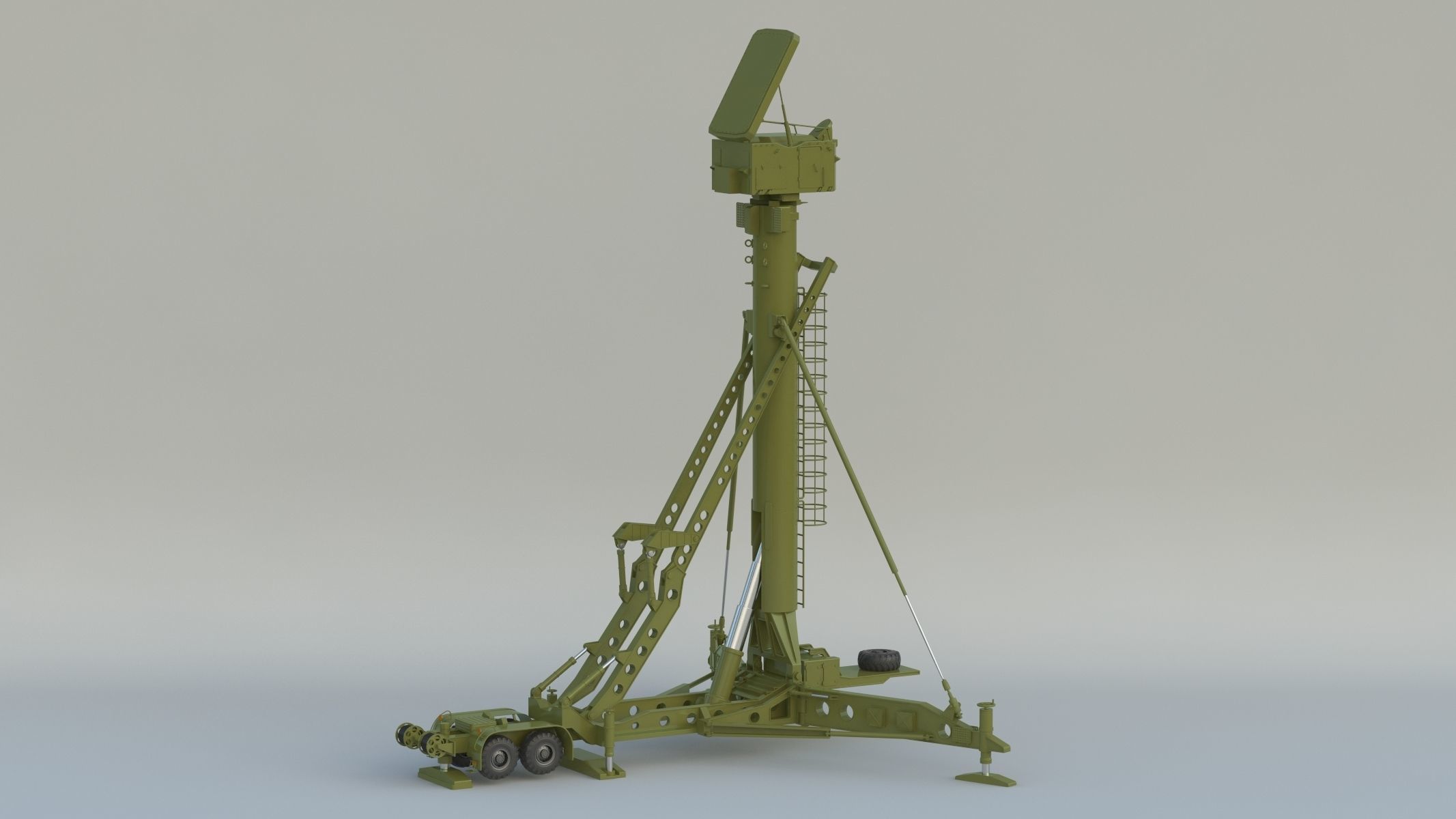 40V6M Flap Lid Mast Radar 3D model | CGTrader