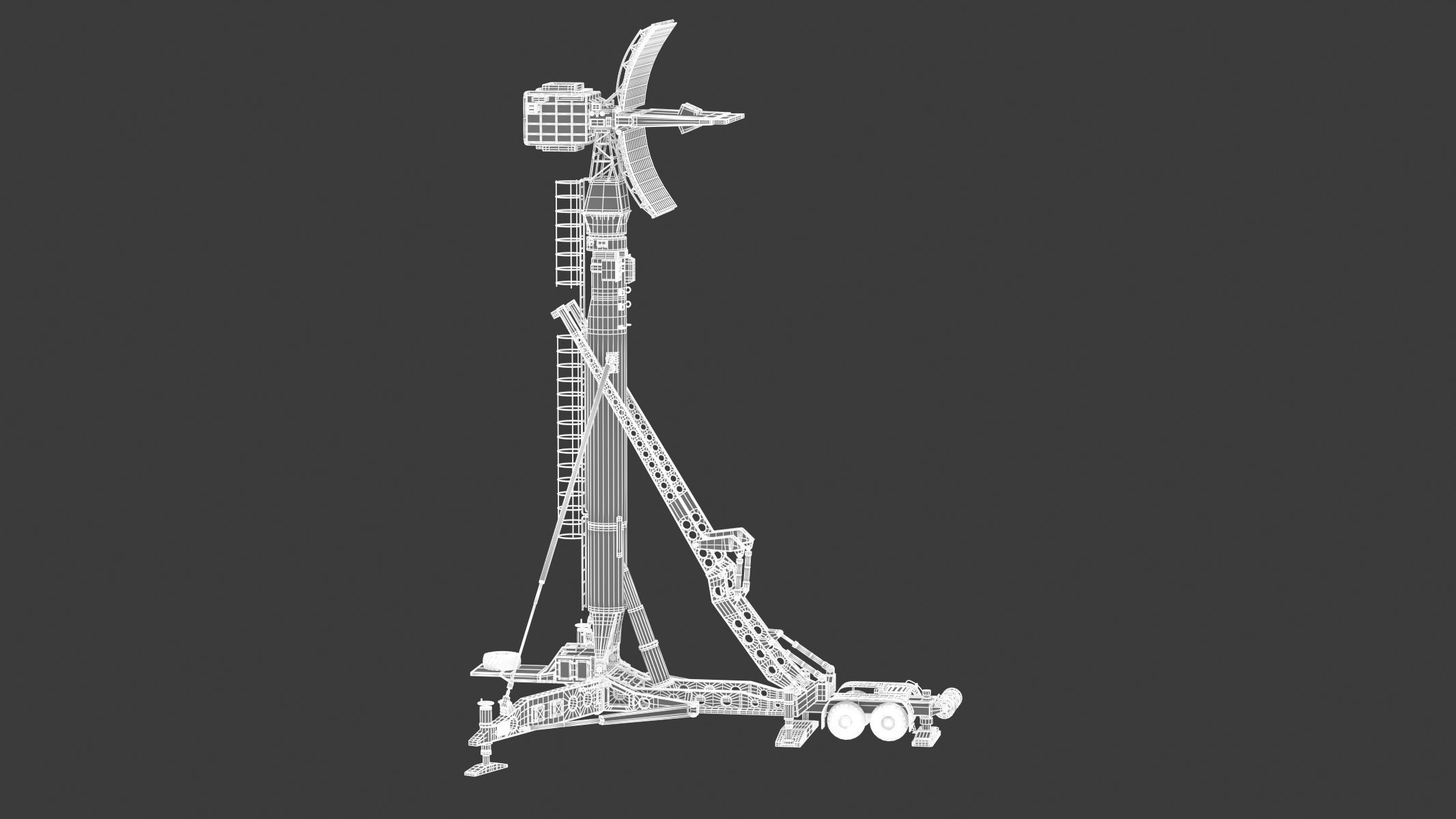 40V6MD Clam Shell Mast Radar 3D model | CGTrader