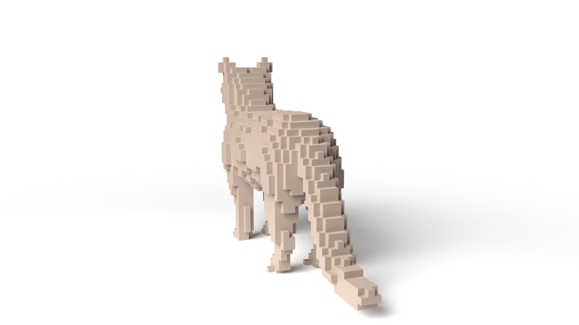 3D model Cat Minecraft Voxel VR / AR / low-poly | CGTrader