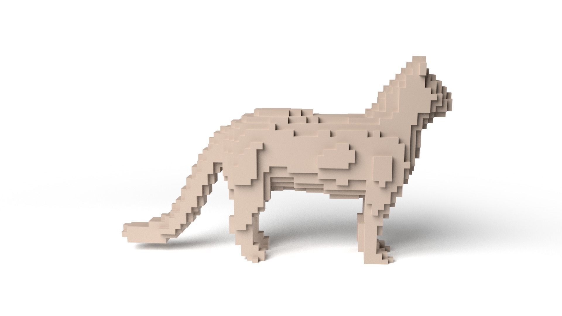 3D model Cat Minecraft Voxel VR / AR / low-poly | CGTrader