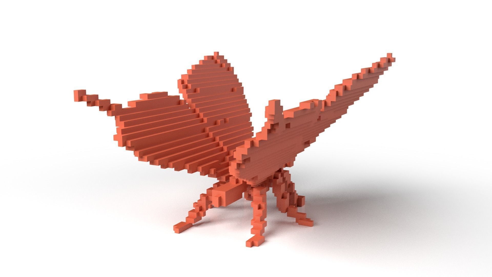 3D model Butterfly Minecraft Voxel VR / AR / low-poly | CGTrader