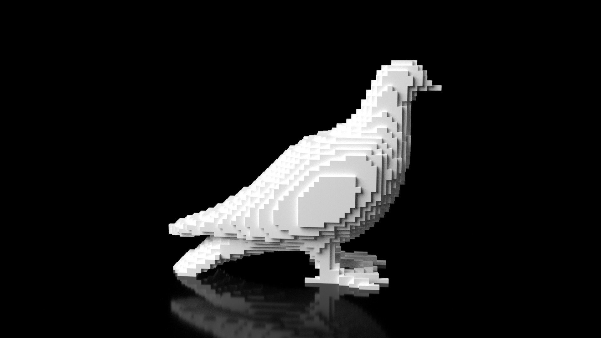3D model Dove Minecraft Voxel VR / AR / low-poly | CGTrader