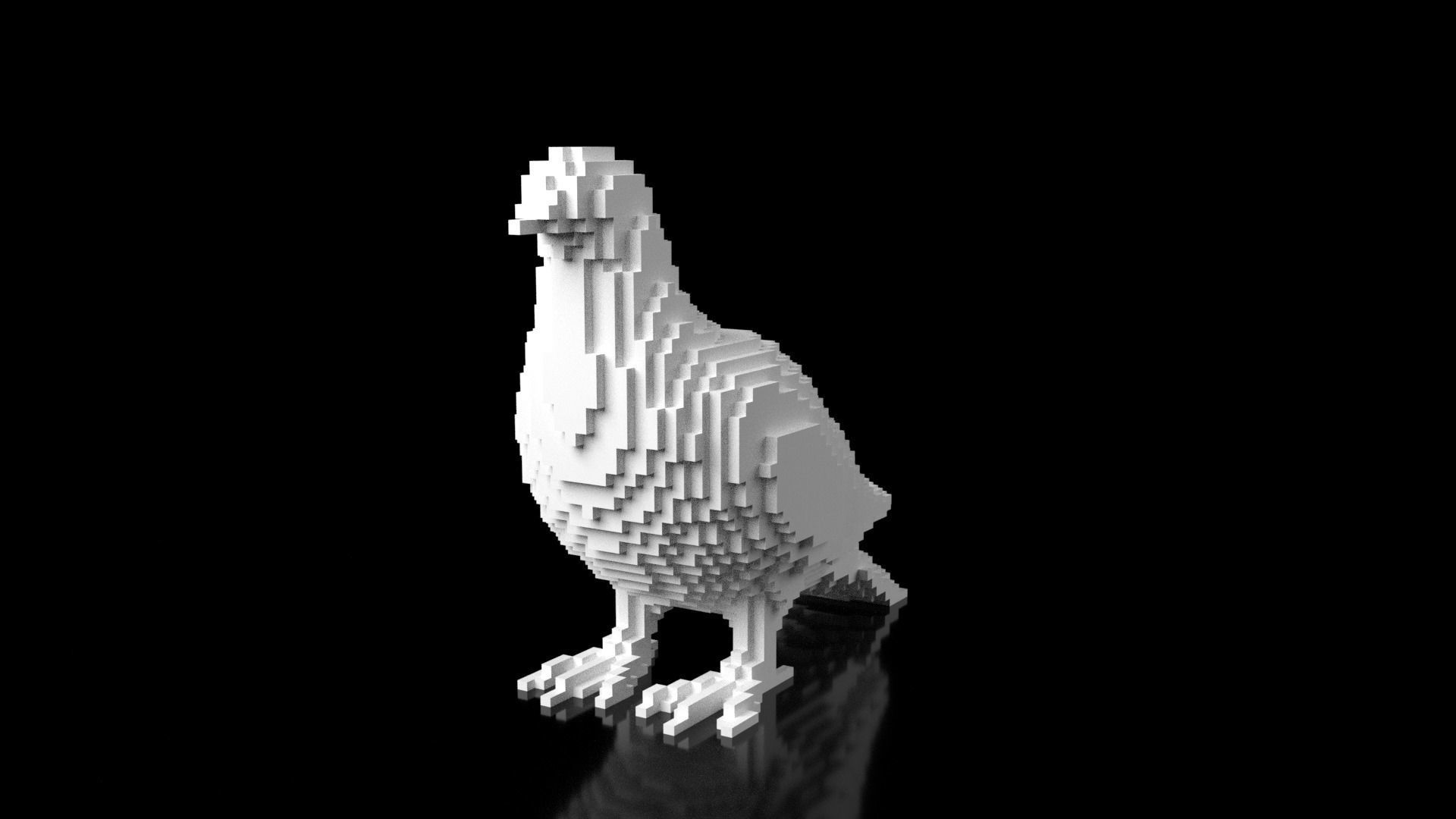 3D model Dove Minecraft Voxel VR / AR / low-poly | CGTrader