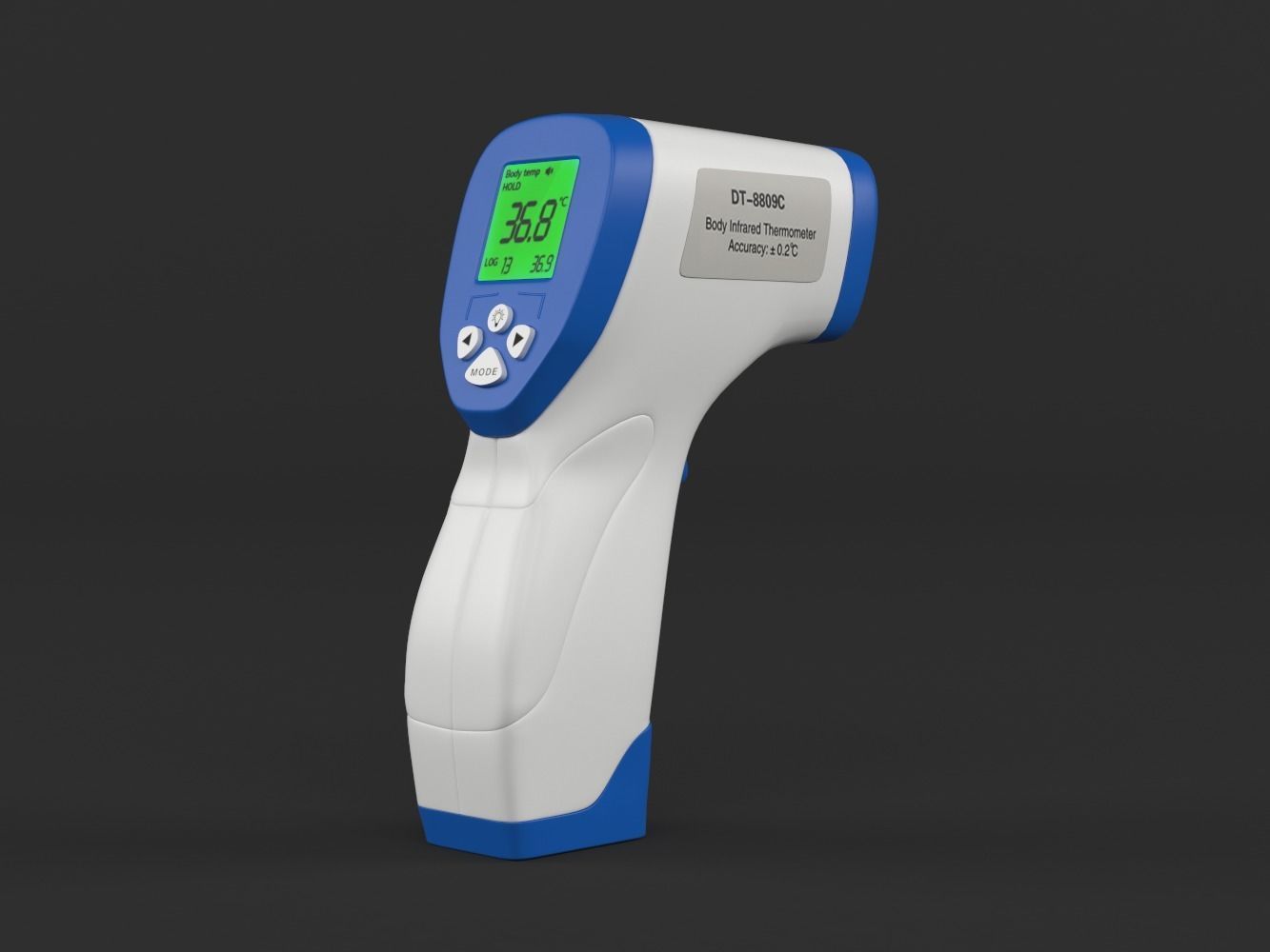 Digital Infrared Forehead Thermometer 3D model | CGTrader