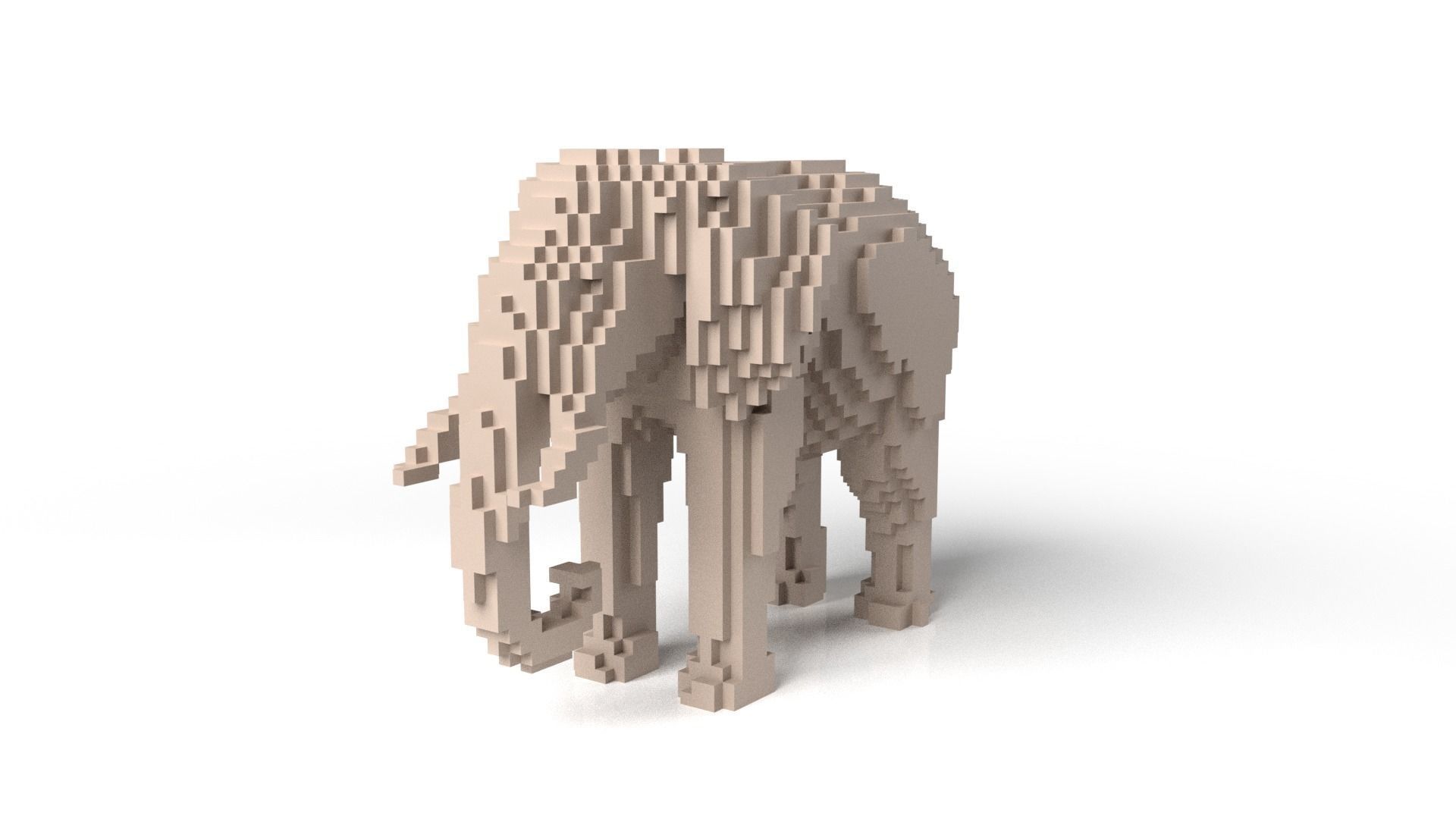 3D model Elephant Minecraft Voxel VR / AR / low-poly | CGTrader