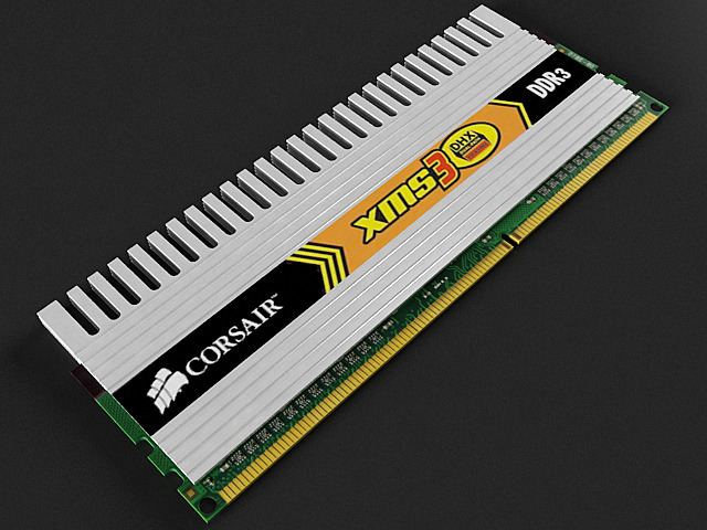XMS DDR3 DHX Ram 3D Model .max .obj .3ds .stl .wrl .wrz - CGTrader.com