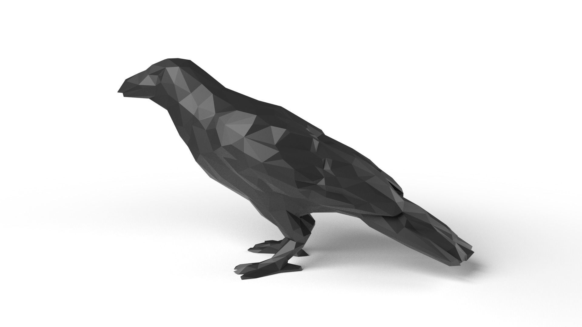 3D model Crow Low Poligonal VR / AR / low-poly | CGTrader