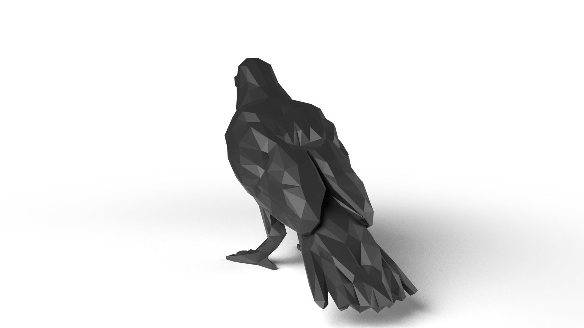 3D model Crow Low Poligonal VR / AR / low-poly | CGTrader