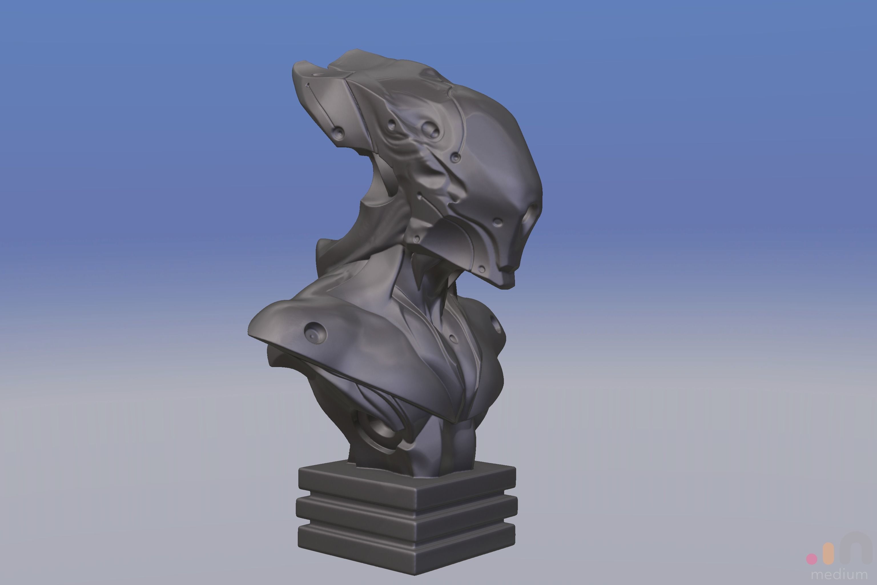 Alien Bust free 3D model 3D printable | CGTrader
