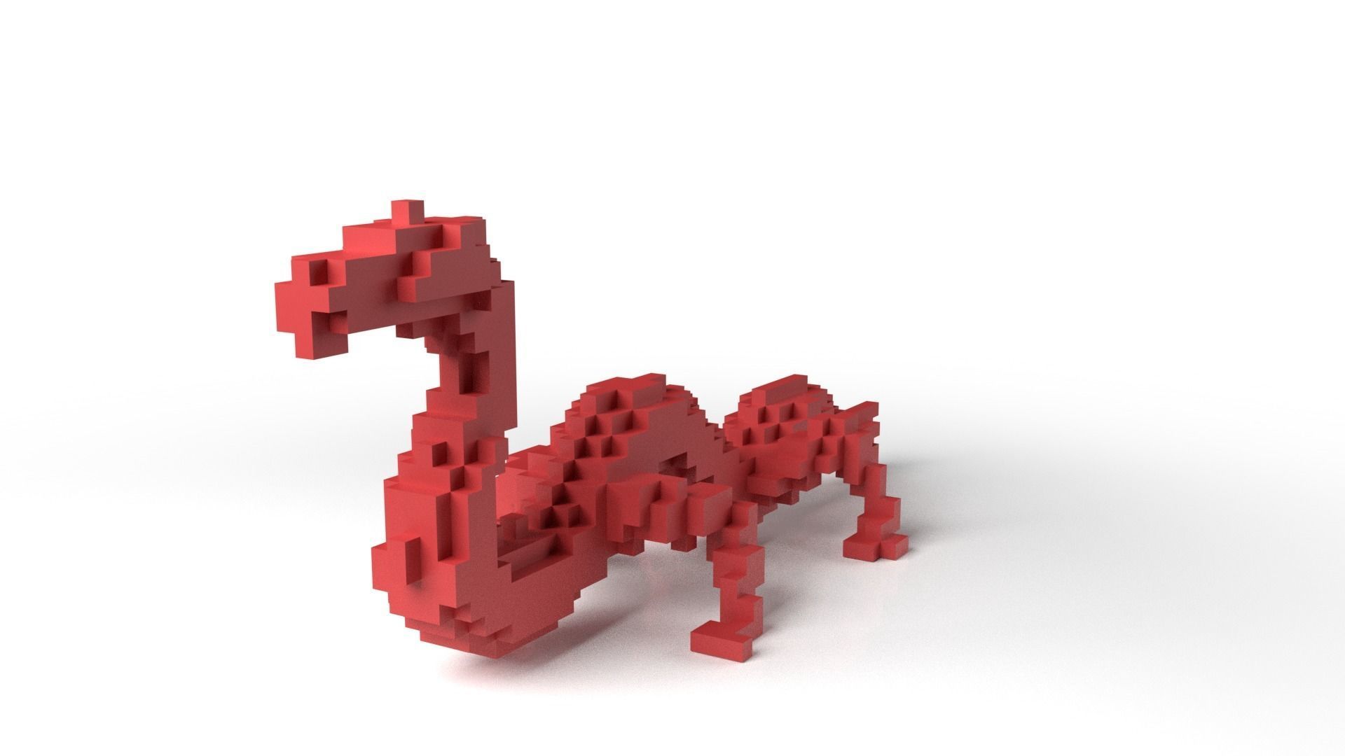 3D model Dragon Minecraft Voxel VR / AR / low-poly | CGTrader