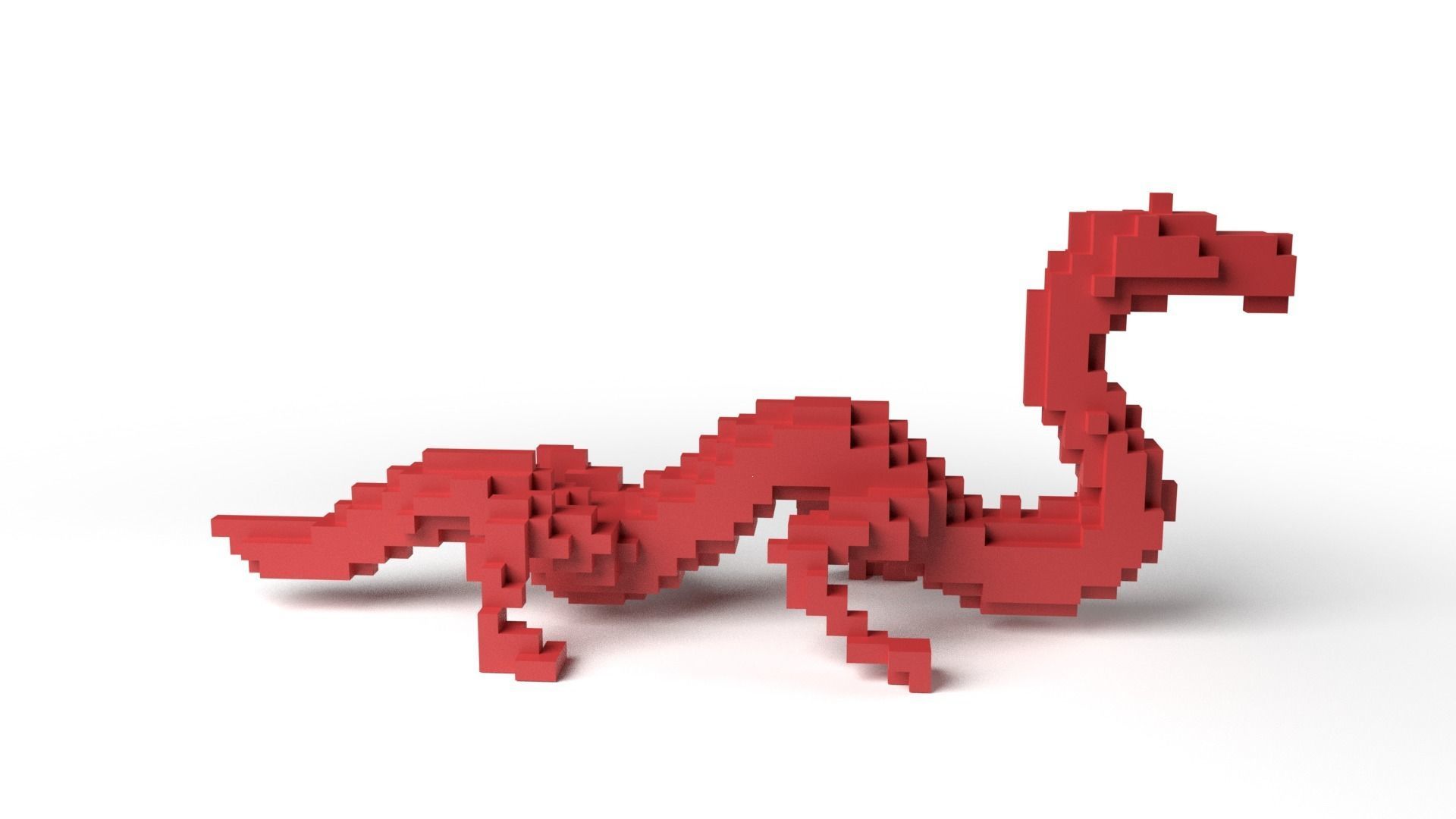3D model Dragon Minecraft Voxel VR / AR / low-poly | CGTrader