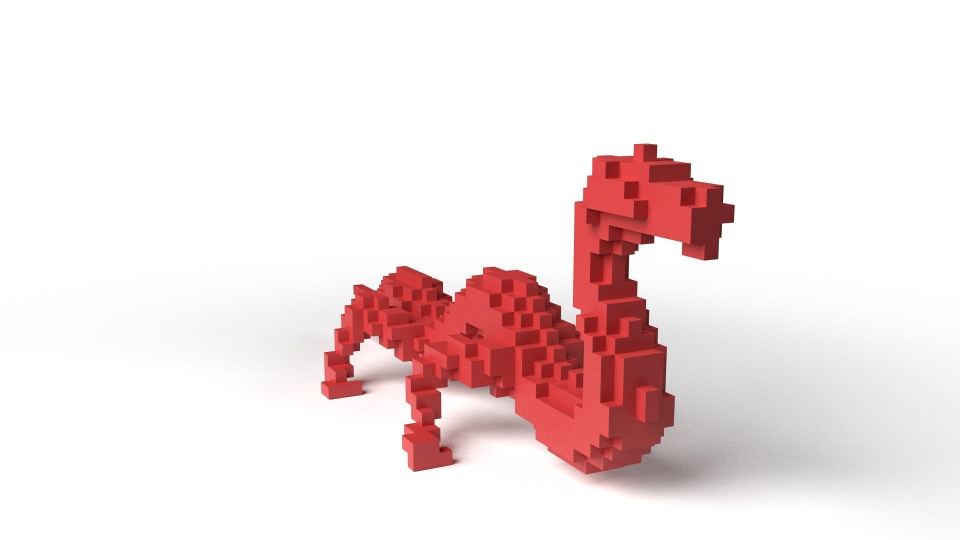 3D model Dragon Minecraft Voxel VR / AR / low-poly | CGTrader