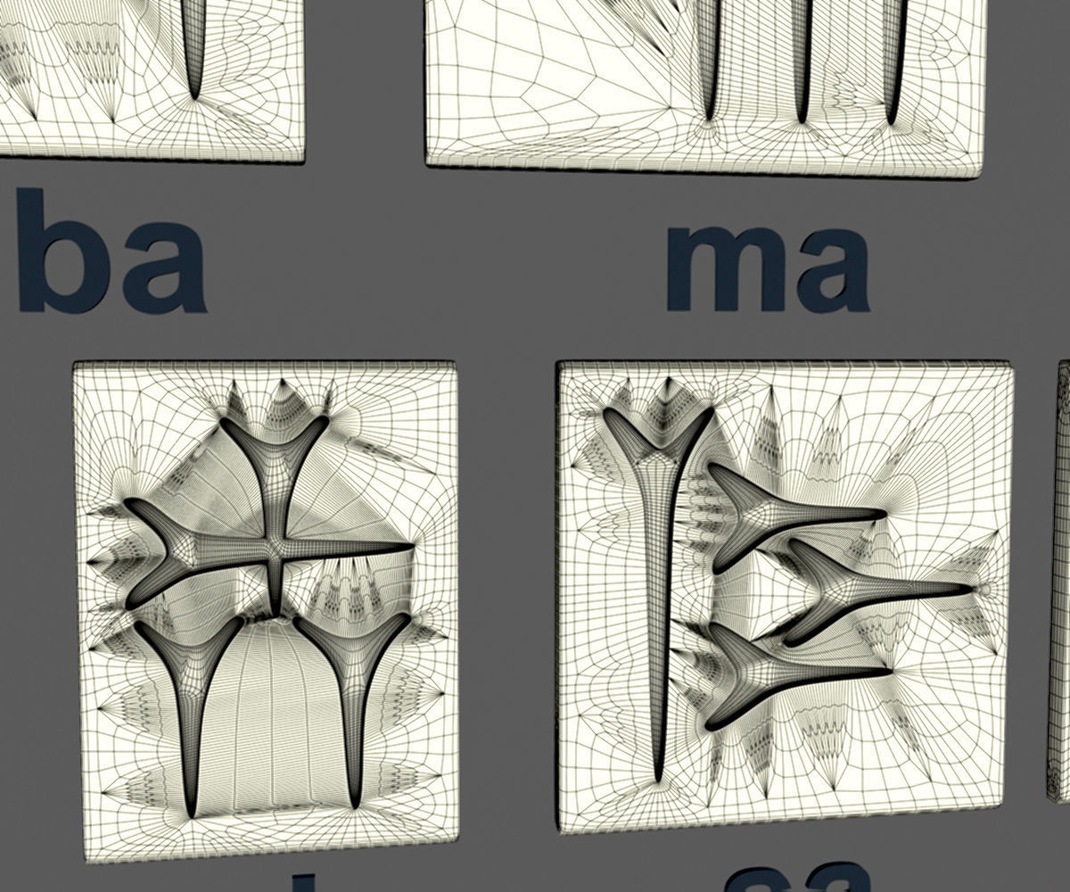 Printable Cuneiform blocks 3D model 3D printable | CGTrader