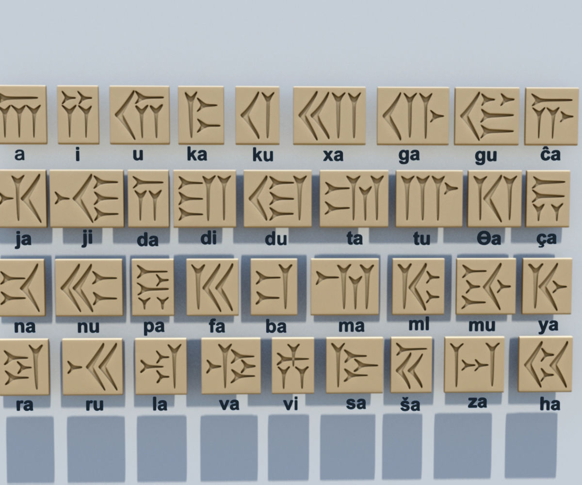 Printable Cuneiform blocks 3D model 3D printable | CGTrader