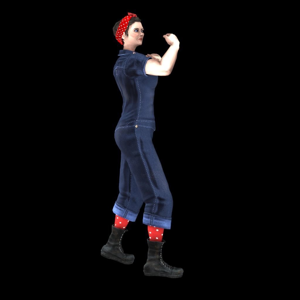 3D model ROSIE the Riveter VR / AR / low-poly | CGTrader