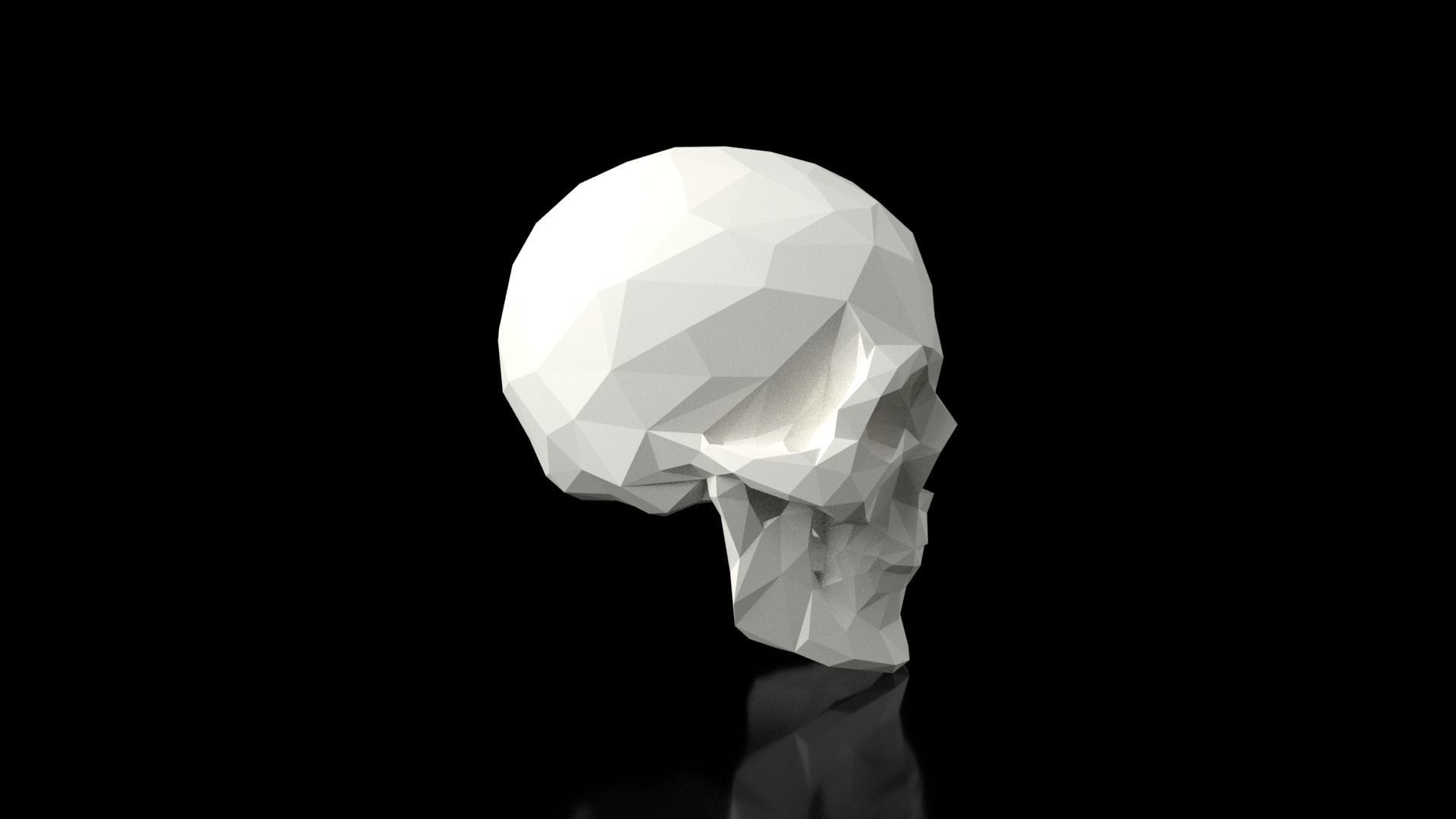 3D model Skull Low Poligonal VR / AR / low-poly | CGTrader