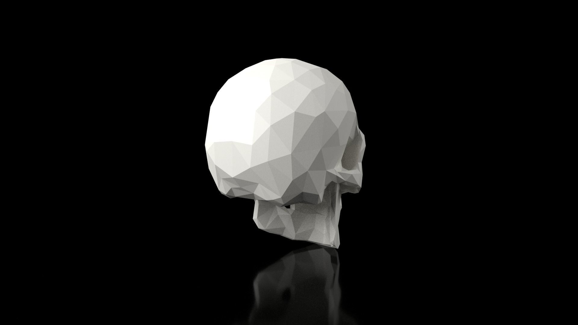 3D model Skull Low Poligonal VR / AR / low-poly | CGTrader