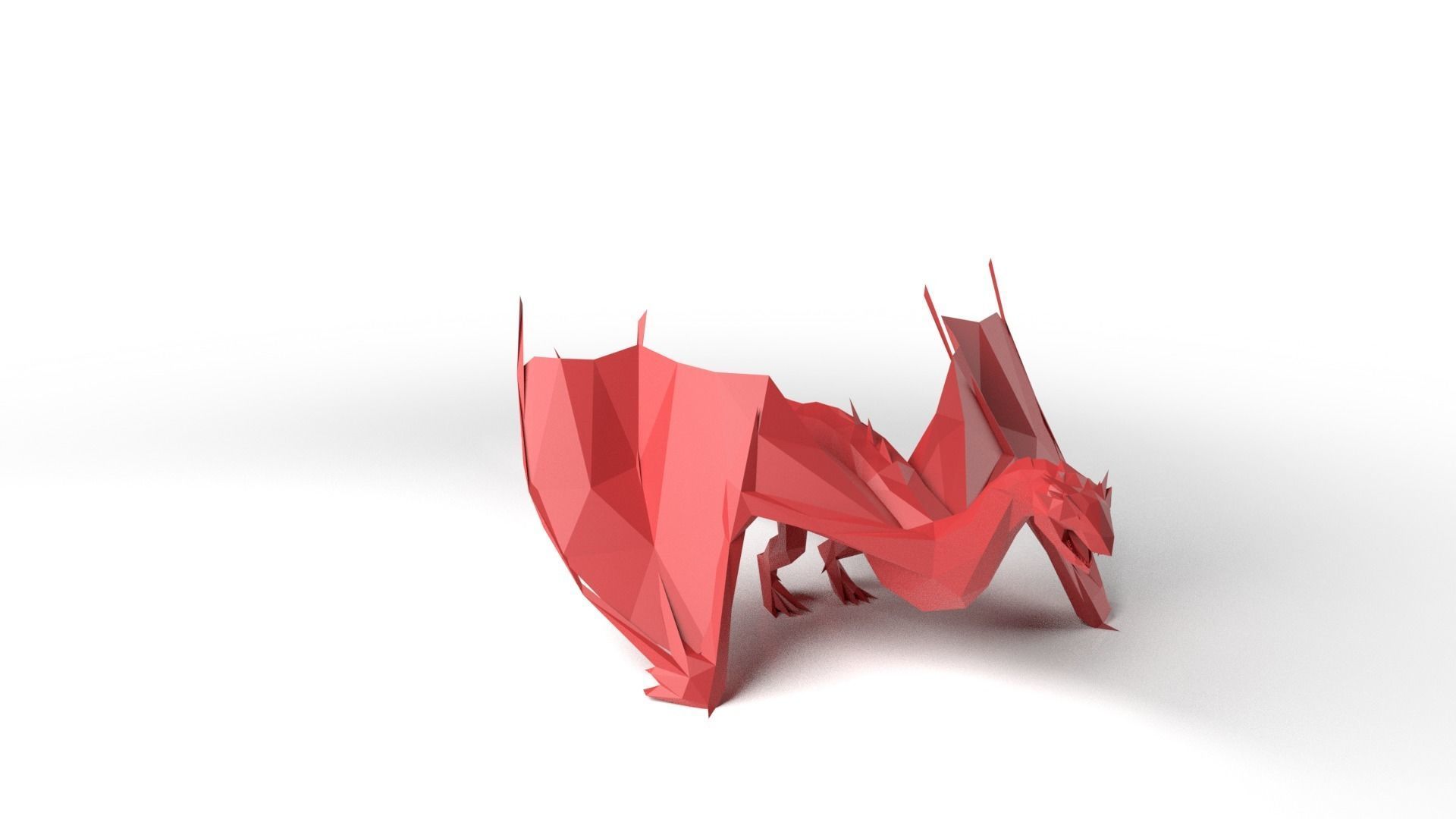 3D model Smaug Low Poligonal VR / AR / low-poly | CGTrader