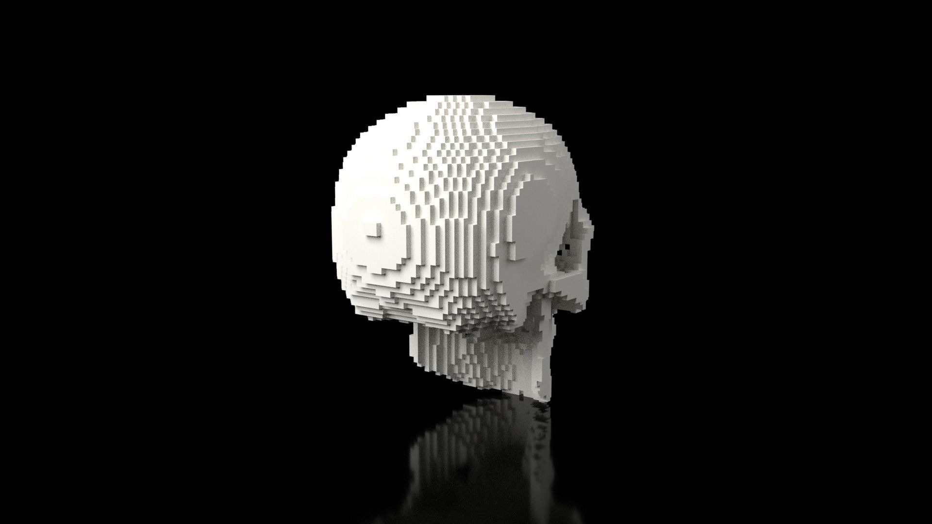 3D model Skull Minecraft Voxel VR / AR / low-poly | CGTrader