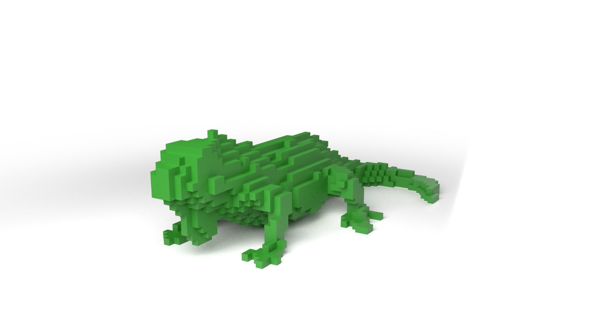 3D model Iguana Minecraft Voxel VR / AR / low-poly | CGTrader