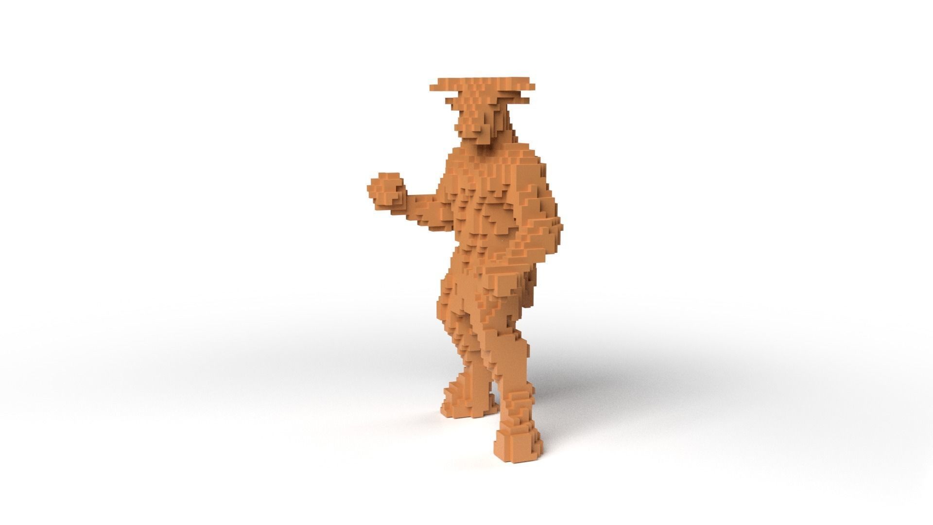 3D model Minotaur Minecraft Voxel VR / AR / low-poly | CGTrader